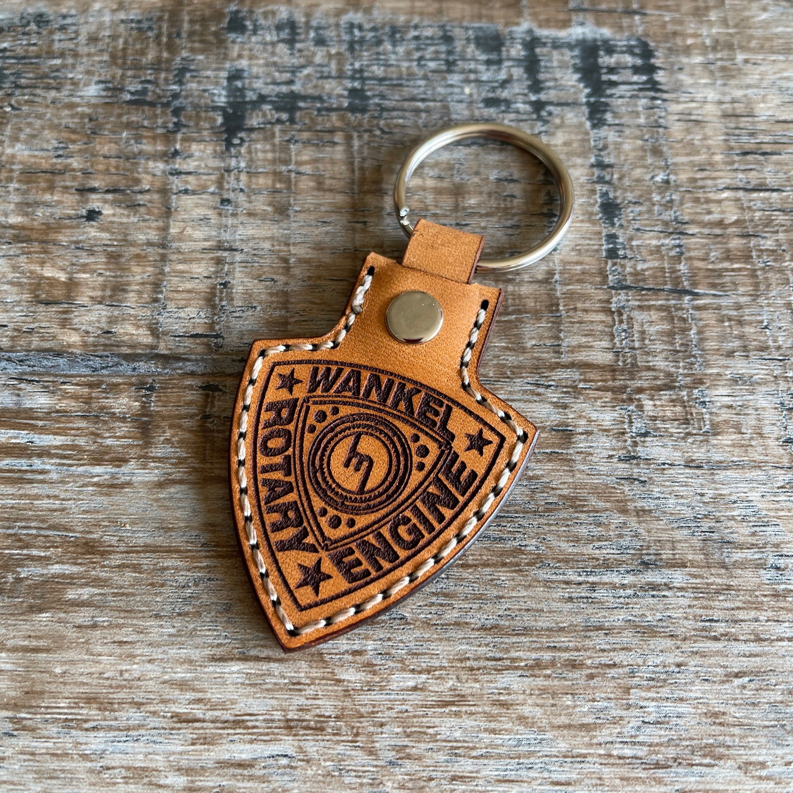 Wankel Rotary Engine Logo Leather Key Fob Key Ring Key - Etsy