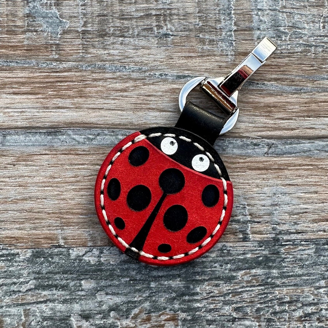 Ladybug , Ladybird, Lady Bettle, Coccinellidae Leather Key Fob , Key ...