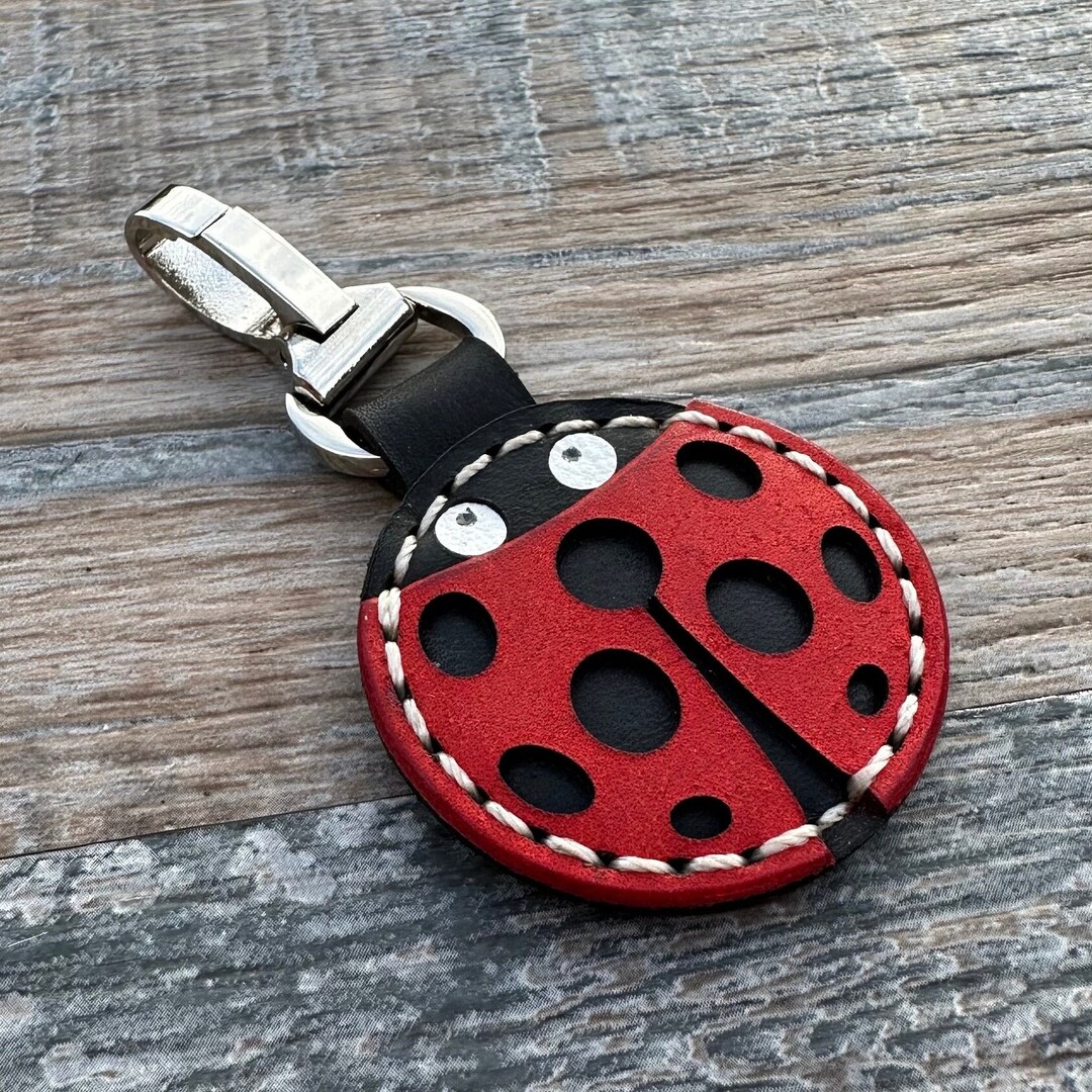 Ladybug , Ladybird, Lady Bettle, Coccinellidae Leather Key Fob , Key ...