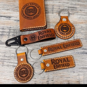 Royal Enfield Motorcycle Logo Leather Key Fob , Key Ring, Key Chain - Etsy