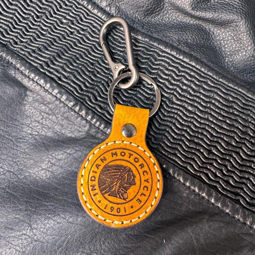 Vintage Motorcycle Logo Leather Key Fob , Key Ring, Key Chain - Etsy