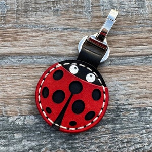 Ladybug , Ladybird, Lady Bettle, Coccinellidae Leather Key Fob , Key ...
