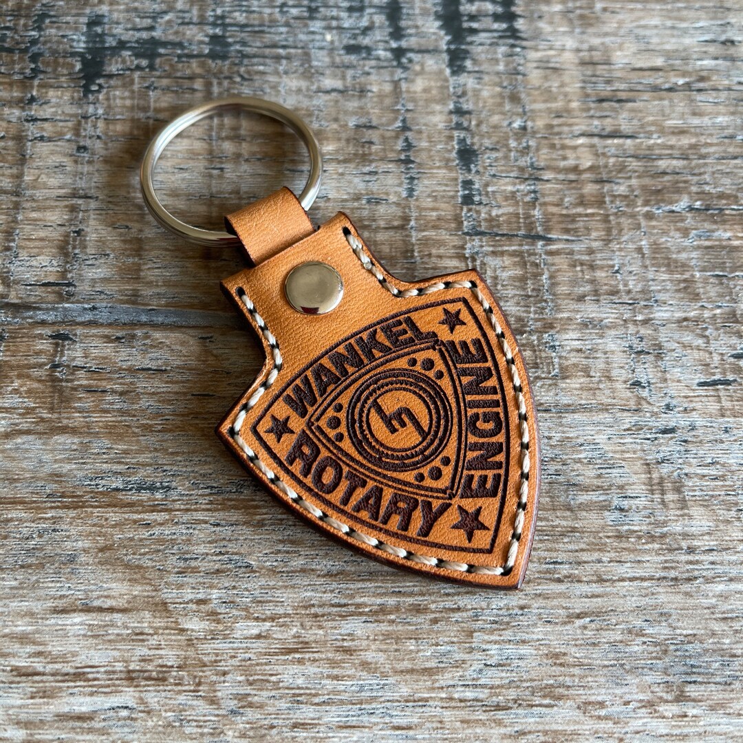 Wankel Rotary Engine Logo Leather Key Fob , Key Ring, Key Chain - Etsy