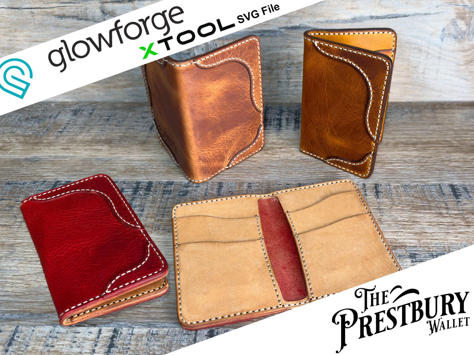 The Prestbury Wallet - Template for Glowforge / Xtool Laser Cutter ...