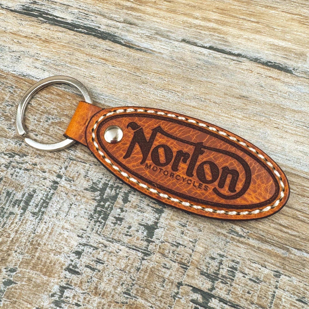 Norton Motorcycle Logo Leather Key Fob , Key Ring, Key Chain - Etsy