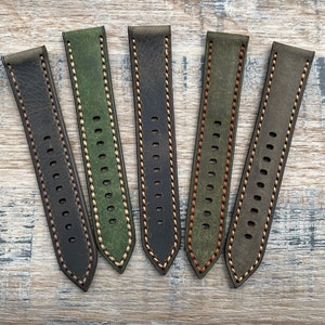 Custom Handcrafted Leather Watch Strap Extra Long Extra Short - Etsy