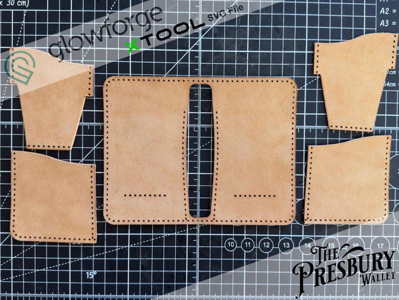 The Prestbury Wallet - Template for Glowforge / Xtool Laser Cutter ...
