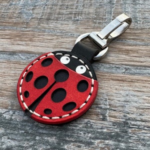 Ladybug , Ladybird, Lady Bettle, Coccinellidae Leather Key Fob , Key ...