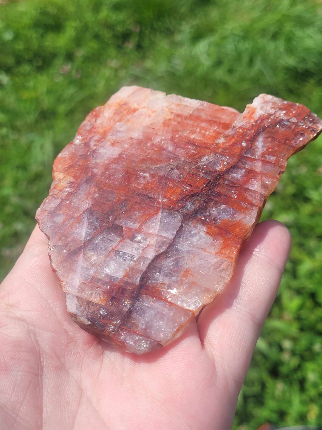 High Quality Red Healer Fire Quartz Slice/plate, Red Healer Quartz ...