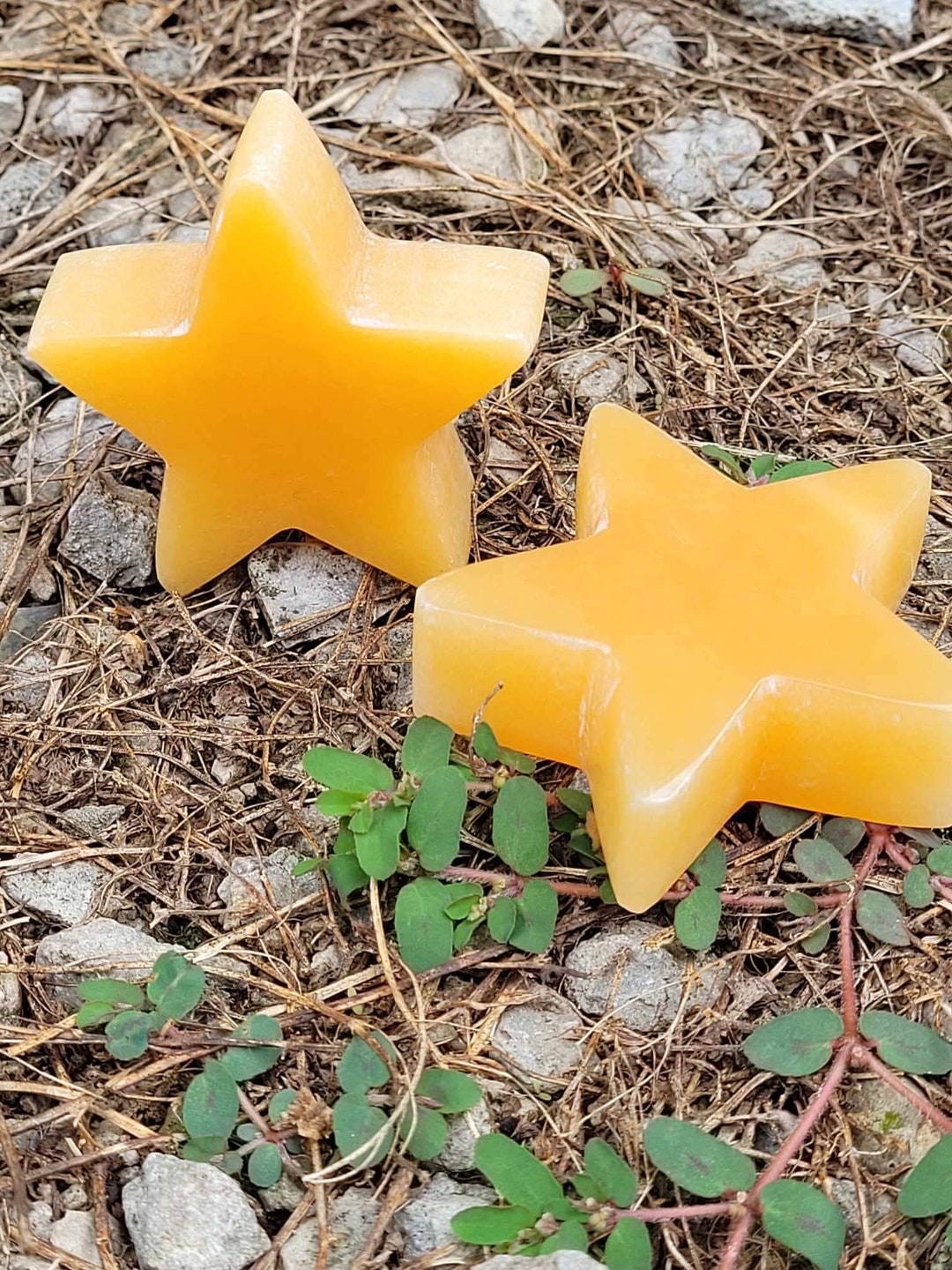 Mango Calcite Star Carving Set, Orange Calcite, Mango Calcite, Hand ...