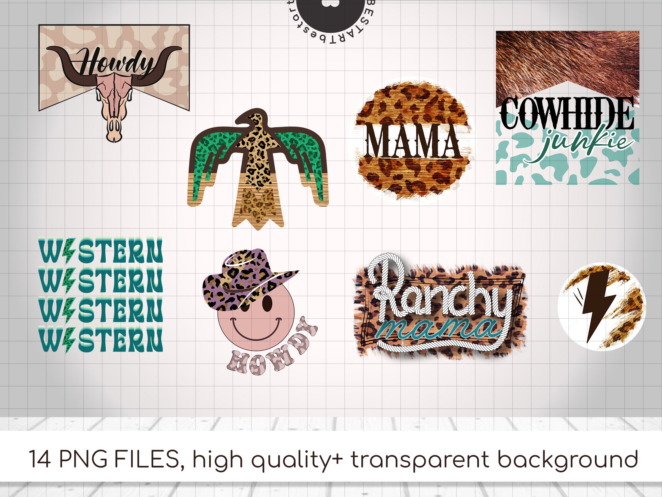 14x Western PNG Sublimation Retro Western Clipart - Etsy