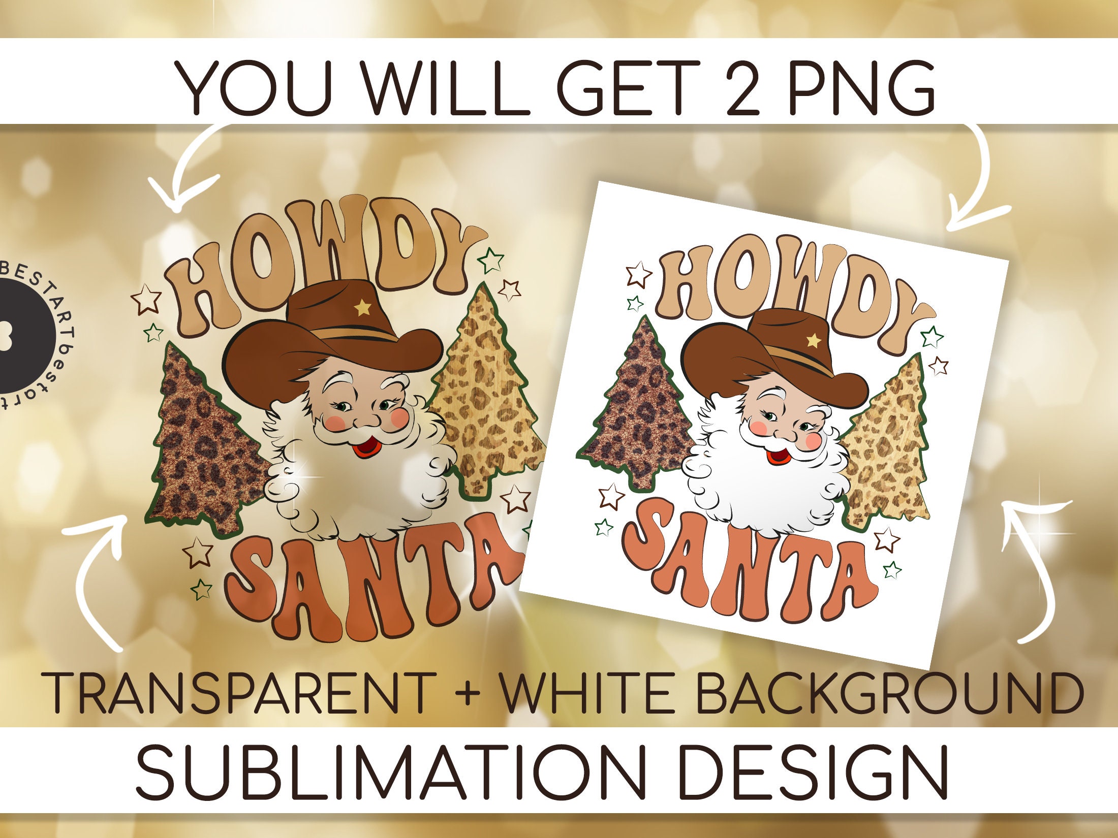 Howdy Santa Png Bundle, Cowboy Santa Christmas Png, Cowboy Santa ...