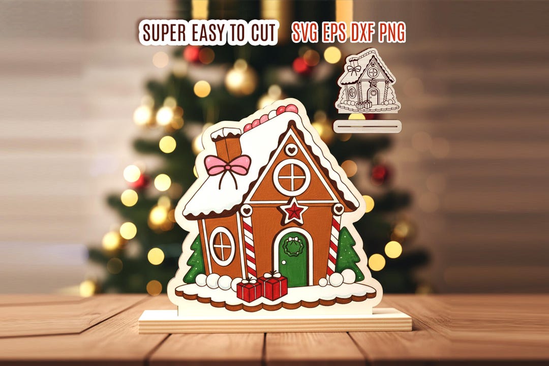 Gingerbread House Paint Kit Digital File, Build Your Own Gingerbread ...