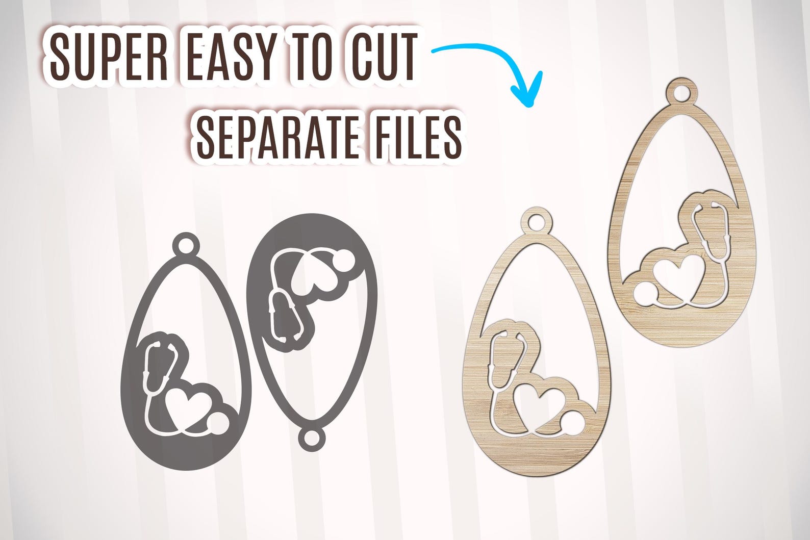 Nurse Earrings SVG Files, Nursing SVG Laser File, Nurse Jewelry File ...