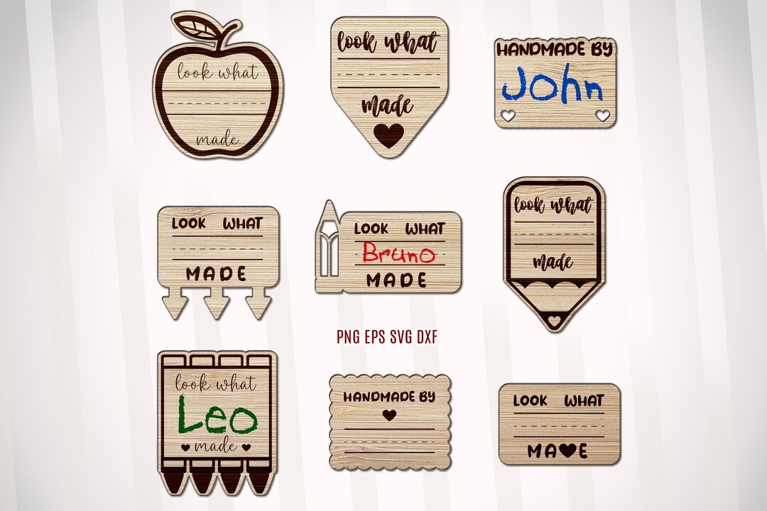 Look What I Made Magnet SVG Bundle, Custom Fridge Magnet, Kids Magnet ...