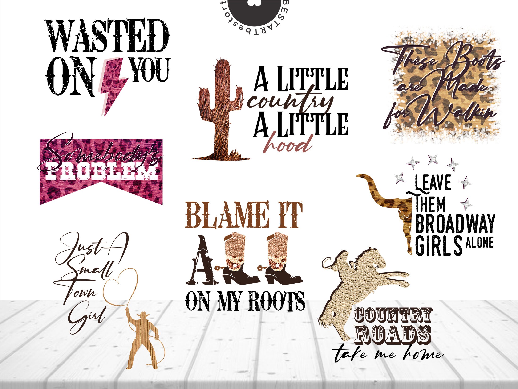 Western PNG Sublimation Bundle, Western Sublimation Designs Ready to ...