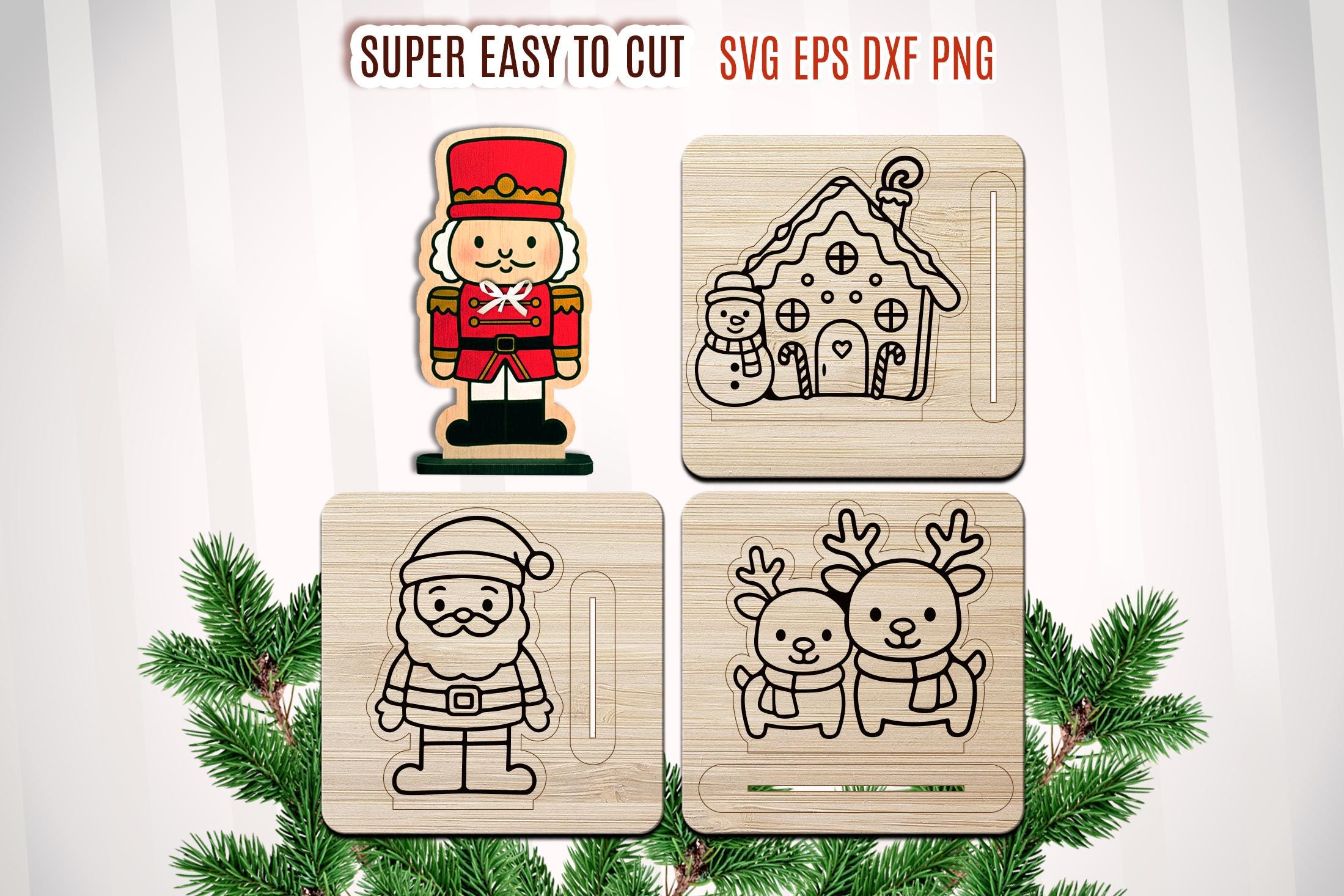 Christmas Pop Out Stand up Kit, DIY Painting SVG Files, Christmas Kids ...