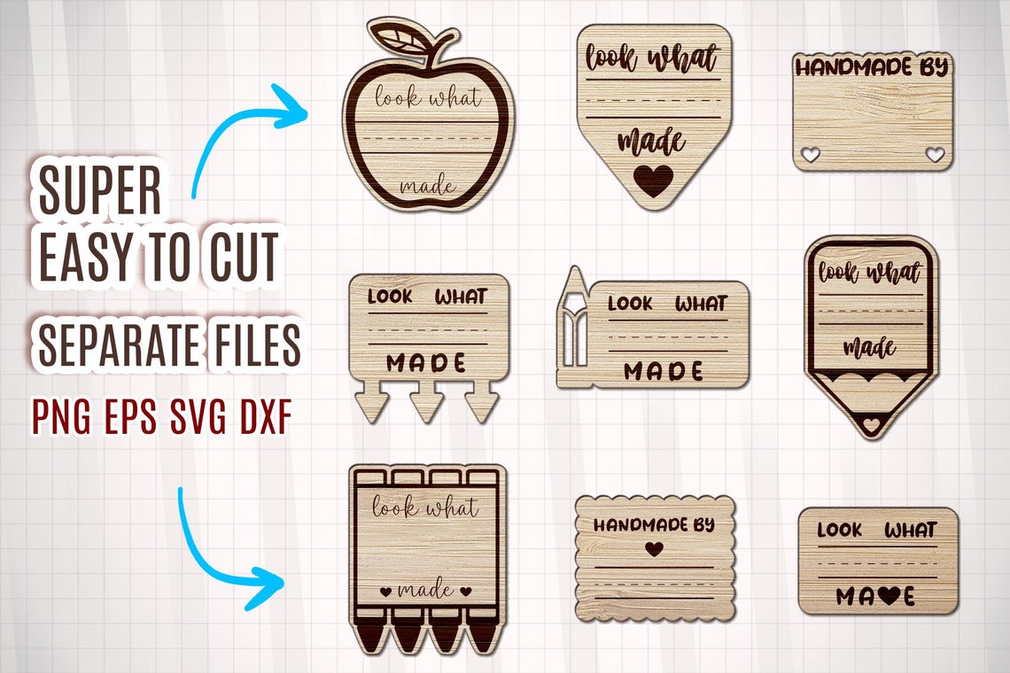 Look What I Made Custom Fridge Magnet SVG Bundle: Kids Craft Kit Files ...