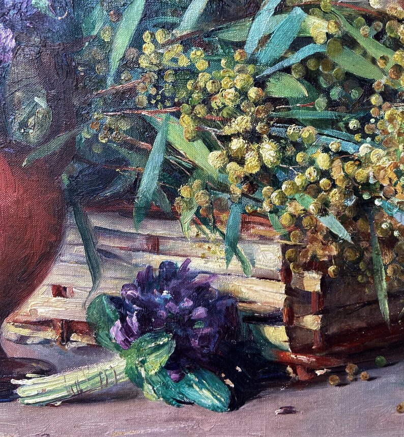 Old Painting, French Painter Silas Broux 1867 1957 Still Life the ...