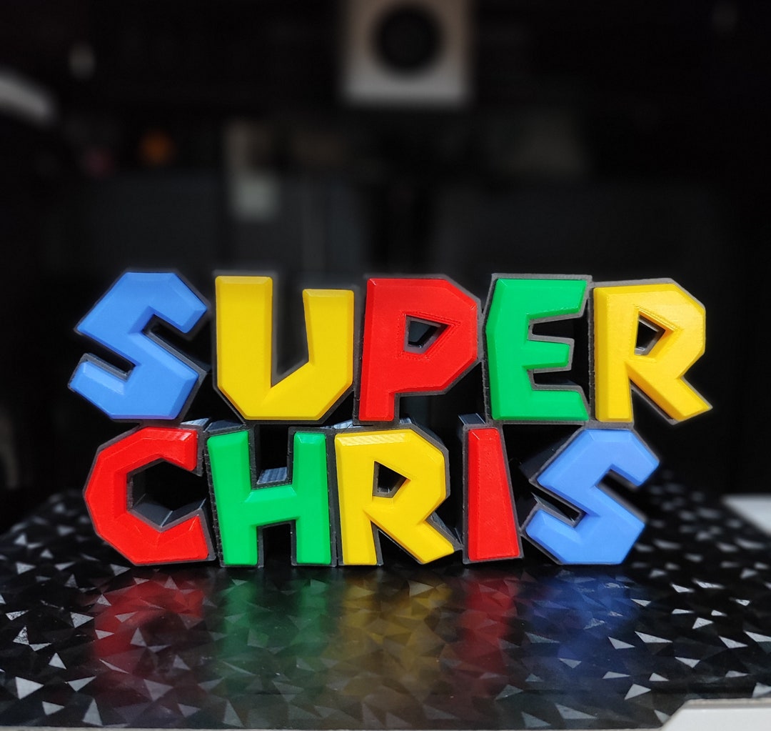 Custom Nameplate Sign in Super Mario Font Style , Personalized Gift for ...