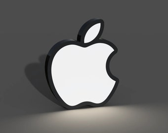 Apple Logo 3D LED Lightbox Blue Color FREE SHIPPING - Etsy