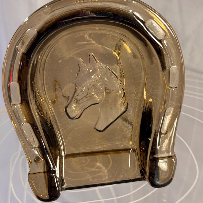 Glass Horseshoe Ashtray - Etsy