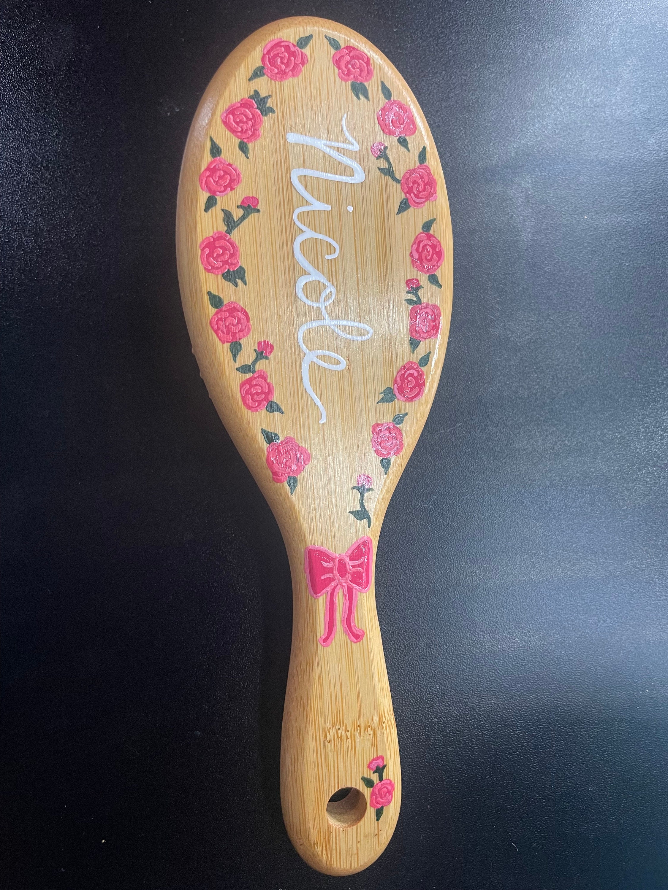 Custom Hand-painted Hair Brush Bridesmaid Proposal Coquette Aesthetic ...