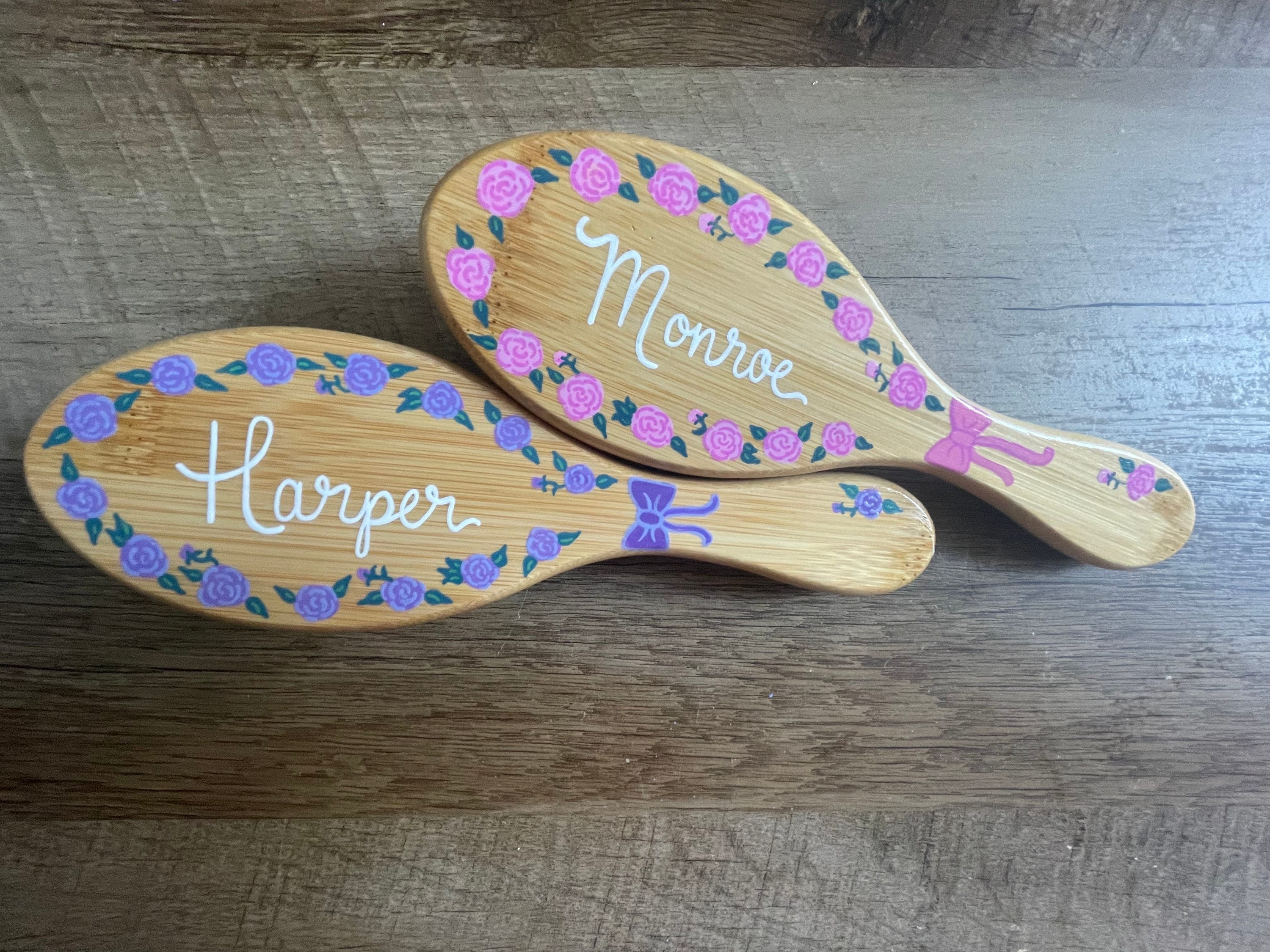 Custom Hand-painted Hair Brush Bridesmaid Proposal Coquette Aesthetic ...