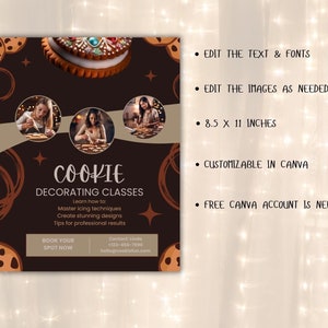 Editable Cookie Decorating Classes Flyer Template (printable) - Etsy