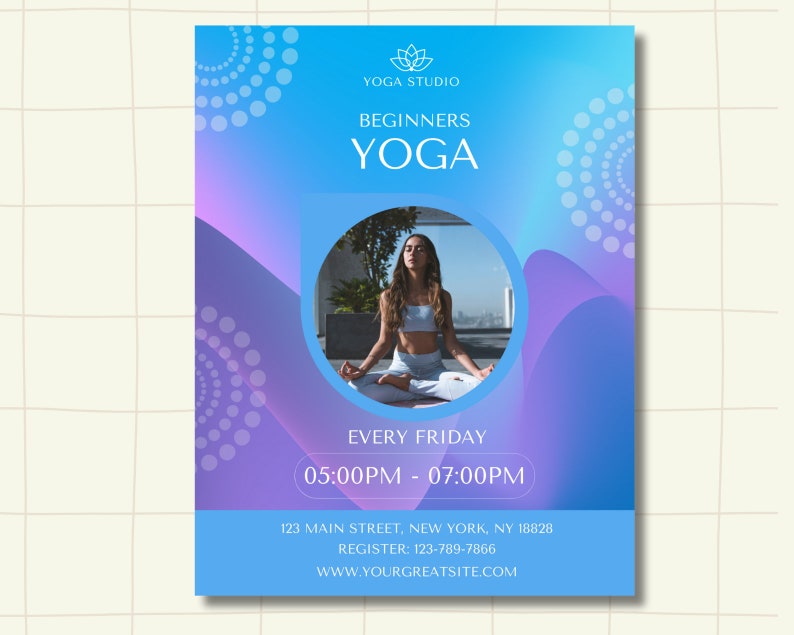 Yoga Flyer / Editable Yoga Class Flyer / Meditation Flyer Design / Yoga ...