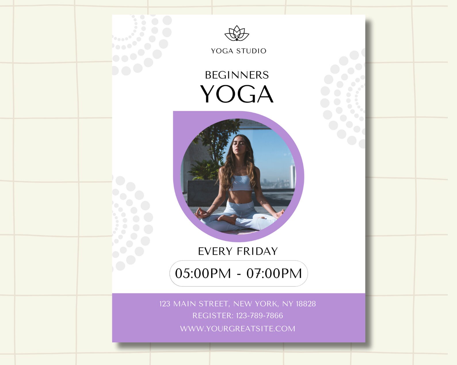 Yoga Flyer / Editable Yoga Class Flyer / Meditation Flyer Design / Yoga ...