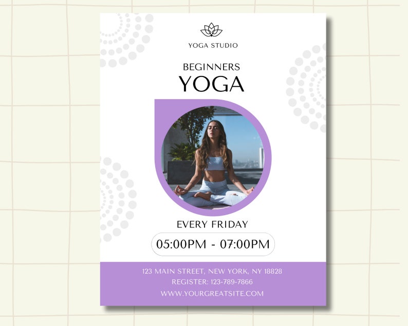 Yoga Flyer / Editable Yoga Class Flyer / Meditation Flyer Design / Yoga ...