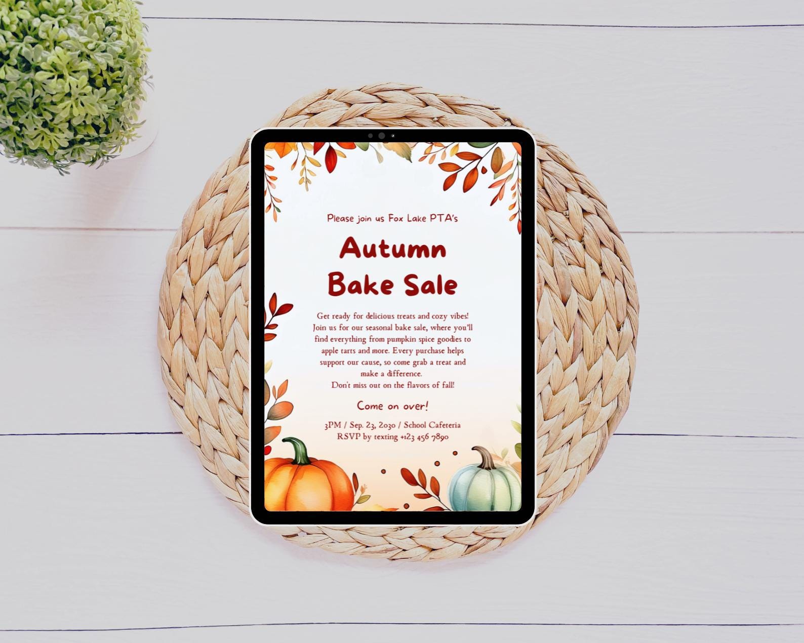 EDITABLE Autumn Bake Sale Flyer Bundle | Fall Bake Sale Flyer | PTA ...
