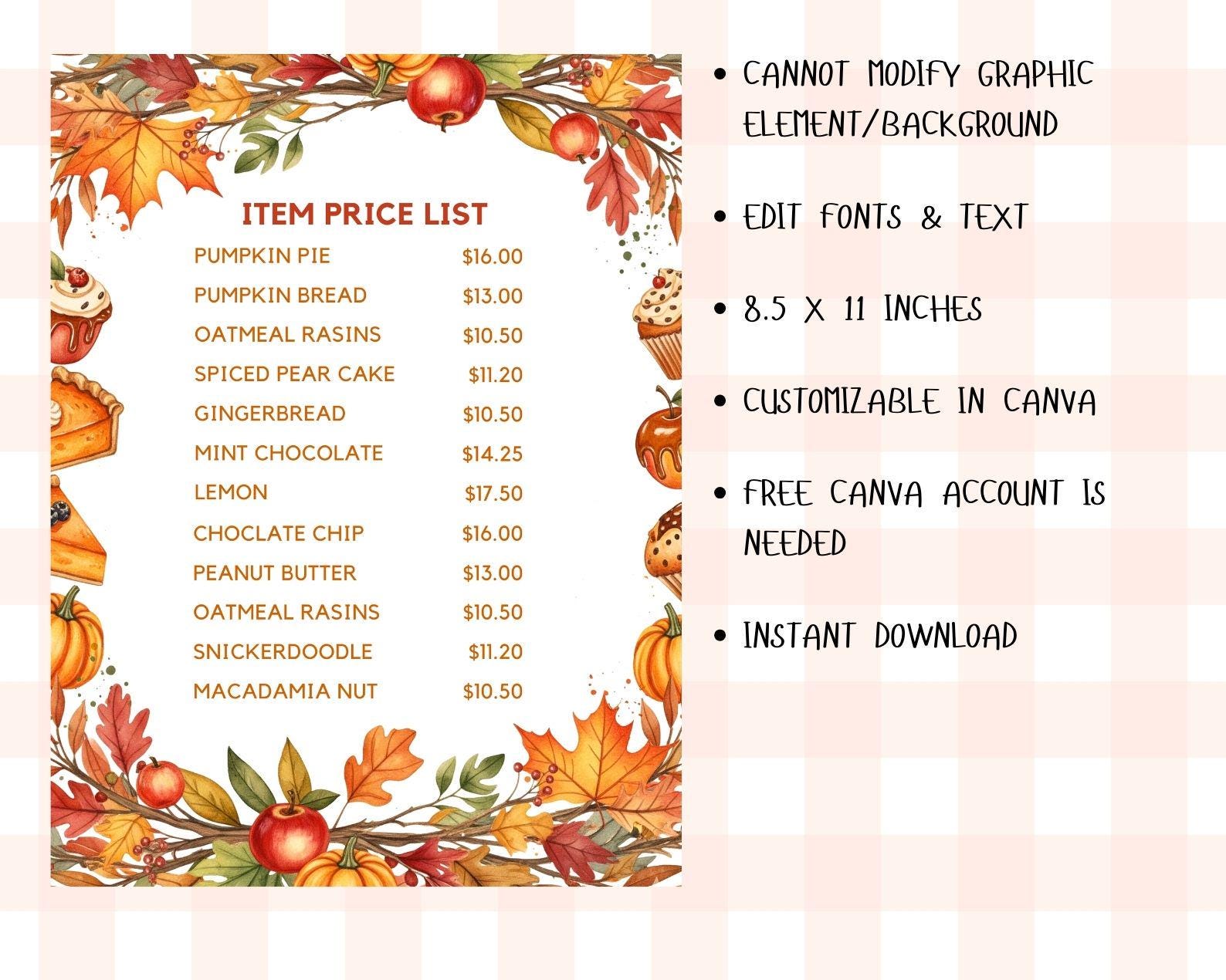 EDITABLE Fall Bake Sale Flyer Bundle | Autumn Bake Sale Flyer | PTA ...