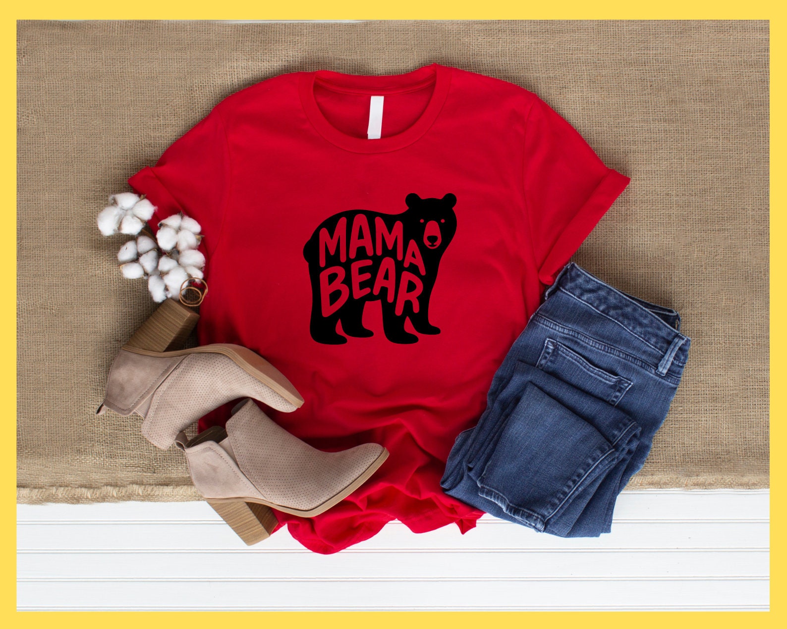 Mama Bear Text SVG and PNG Image File for Tshirt, Cricut, Silhouette - Etsy