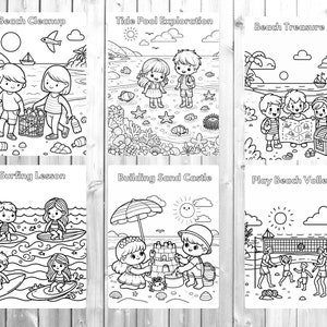Beach Bliss: 11 Fun Beach Day Coloring Pages| Instant Download | Fun ...