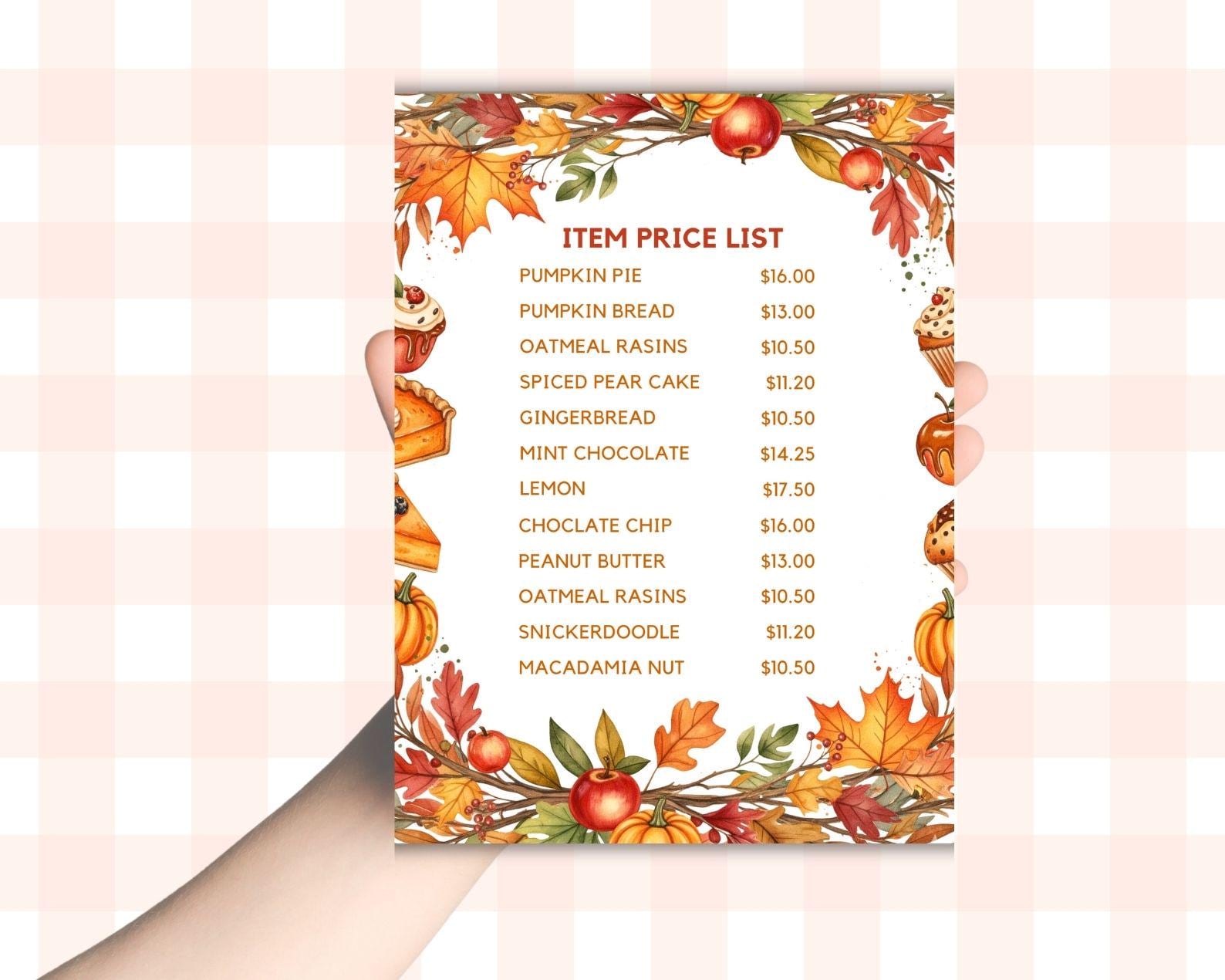 EDITABLE Fall Bake Sale Flyer Bundle | Autumn Bake Sale Flyer | PTA ...