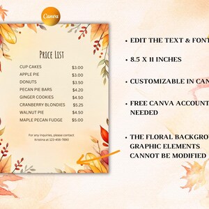 Autumn Bake Flyer Bundle | Editable Canva Templates (instant Download ...
