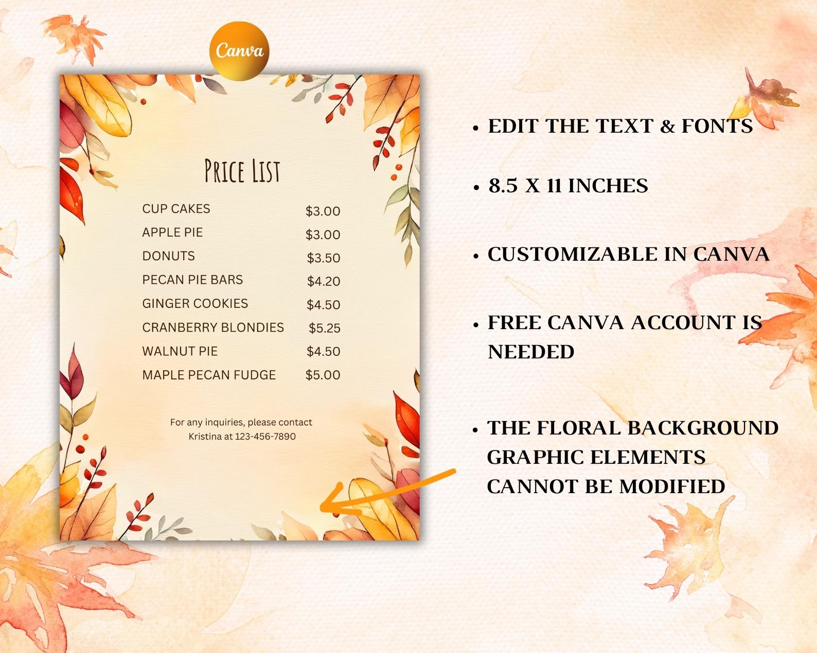 EDITABLE Fall Bake Sale Flyer Bundle | Autumn Bake Sale Flyer | PTA ...