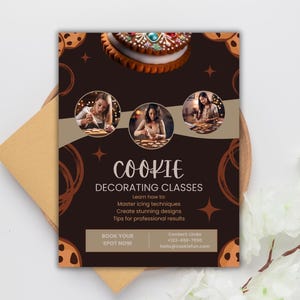 Editable Cookie Decorating Classes Flyer Template (printable) - Etsy