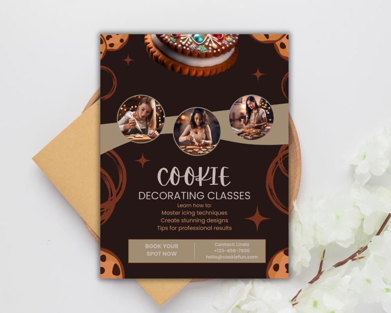 Editable Cookie Decorating Classes Flyer Template (printable) - Etsy