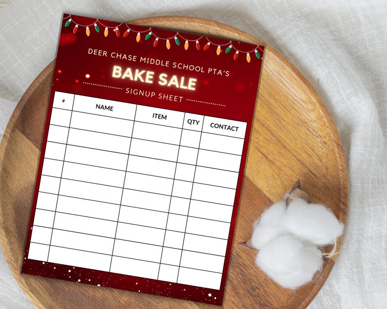 Editable Holiday Bake Sale Fundraiser Flyer | Christmas & Winter Bake ...