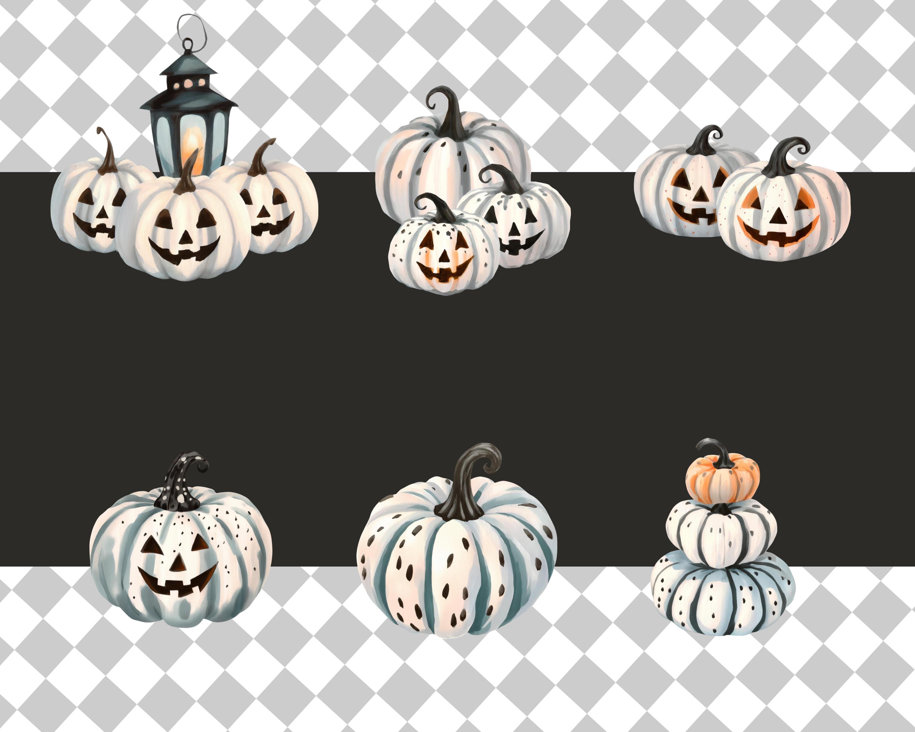 White Pumpkin PNG Clipart, Fall Printable Clipart, Thanksgiving Clipart ...