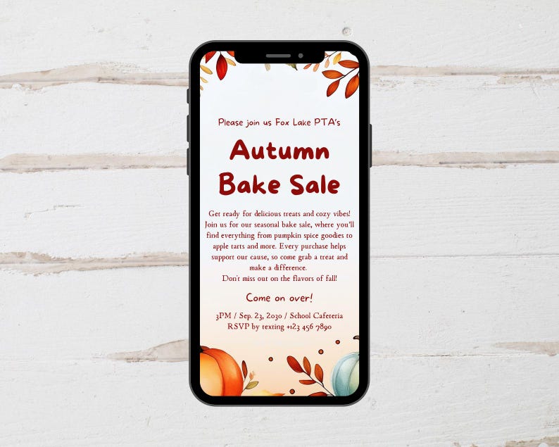 EDITABLE Autumn Bake Sale Flyer Bundle | Fall Bake Sale Flyer | PTA ...