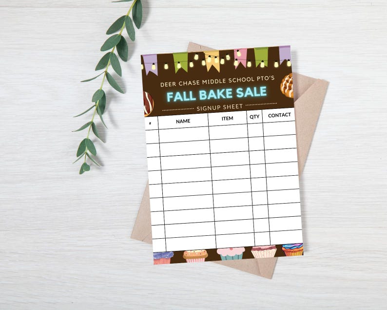 EDITABLE Fall Bake Sale Flyer Bundle | PTA Fundraiser Flyer | Autumn ...