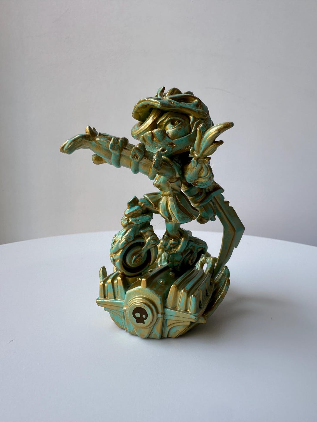Unreleased Patina Bone Bash Roller Brawl Prototype Rare Skylanders Sign ... Unreleased Patina Bone Bash Roller Brawl Prototype Rare Skylanders Sign ...