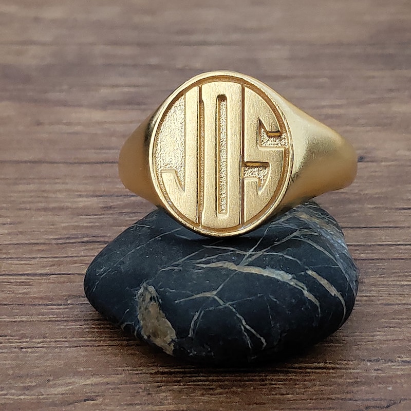 Monogram Ring - Etsy