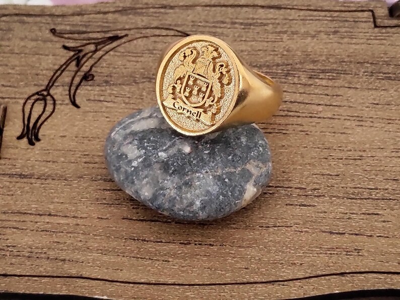 Family Crest Signet Ring,christmas Gift,valentine's Day Gift,birthday ...