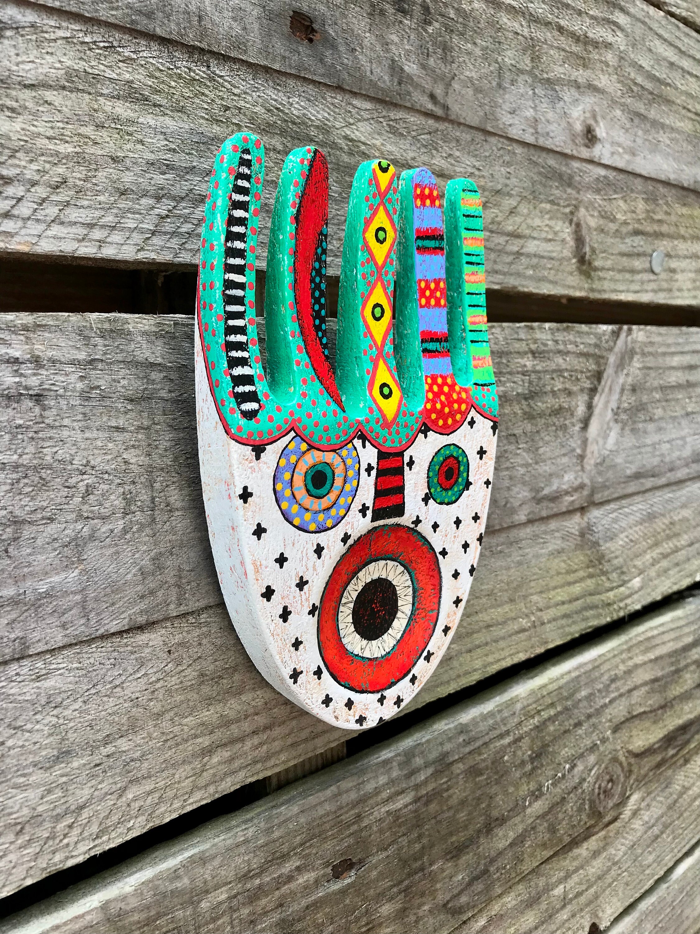 White Salad Fork Face - Etsy