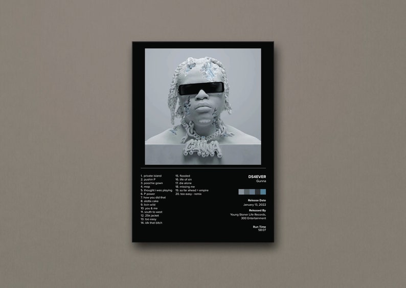 GUNNA DS4EVER Album Poster Minimalistic - Etsy